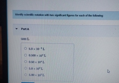 Solved Identify sclentilic notation with two significant | Chegg.com