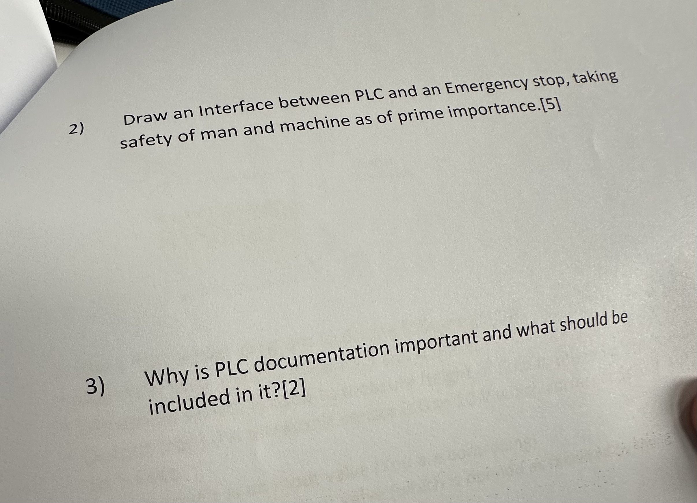 Solved Draw an Interface between PLC and an Emergency stop, | Chegg.com