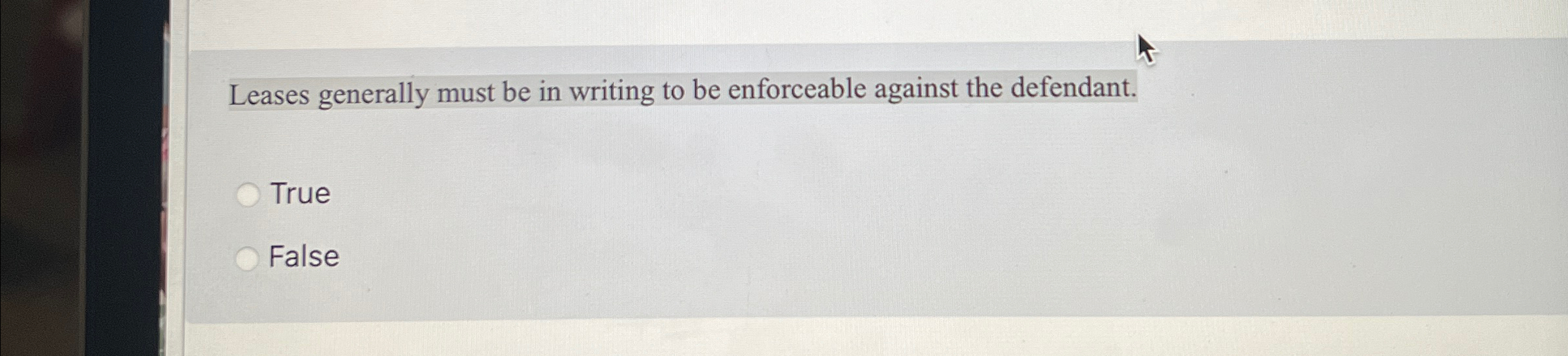 Solved Leases generally must be in writing to be enforceable | Chegg.com