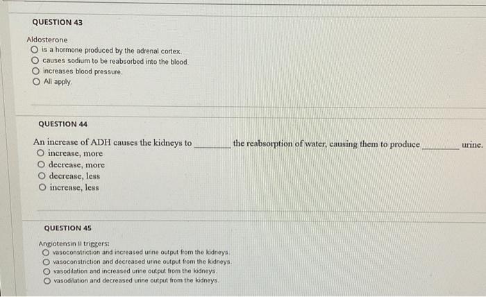 Solved Aldosterone is a hormone produced by the adrenal | Chegg.com