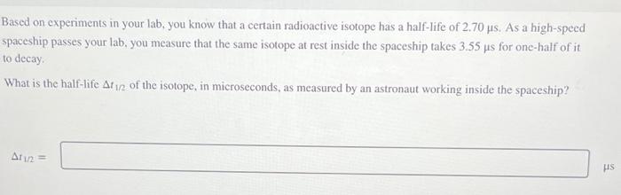 Based on experiments in your lab, you know that a | Chegg.com