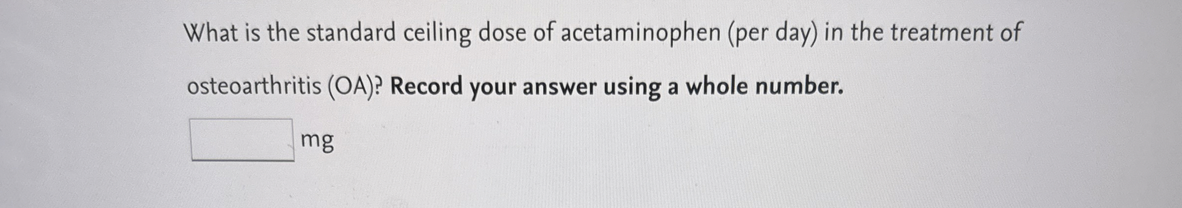 Solved What is the standard ceiling dose of acetaminophen | Chegg.com