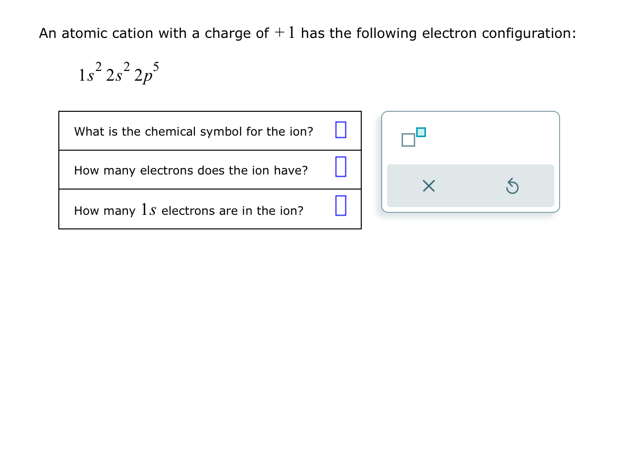 An Atomic Cation With A Charge Of 1 ﻿has The