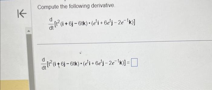 Solved Compute the following derivative. | Chegg.com