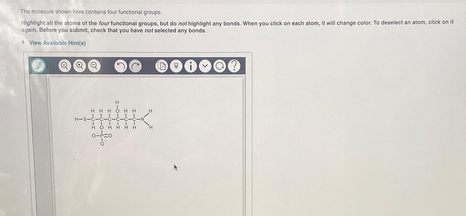 Solved The molecule shown here contains four functional | Chegg.com