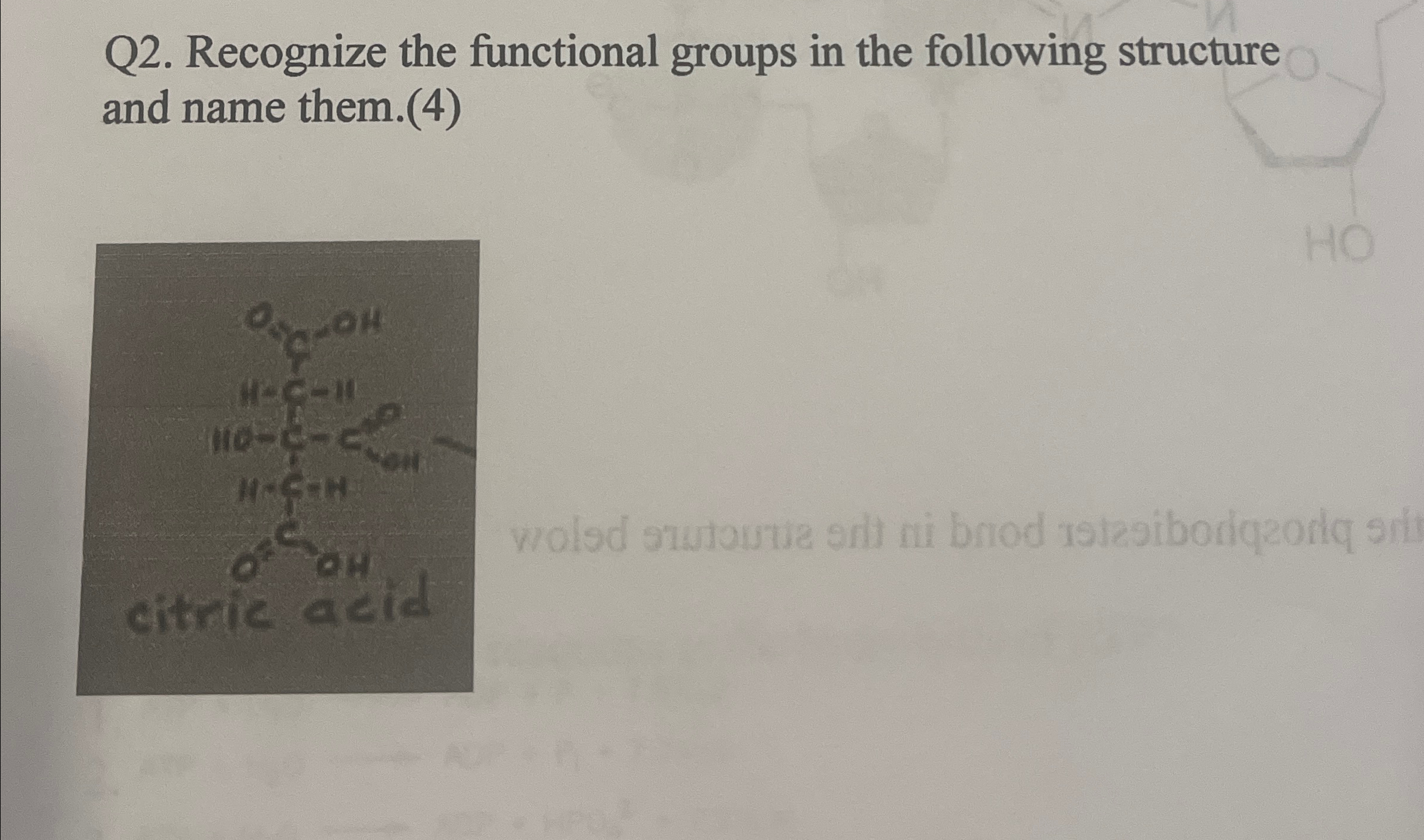 Solved Q2. ﻿Recognize the functional groups in the following | Chegg.com