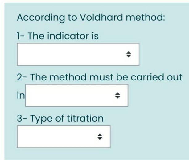 Solved According to Voldhard method: 1- The indicator is 2- | Chegg.com