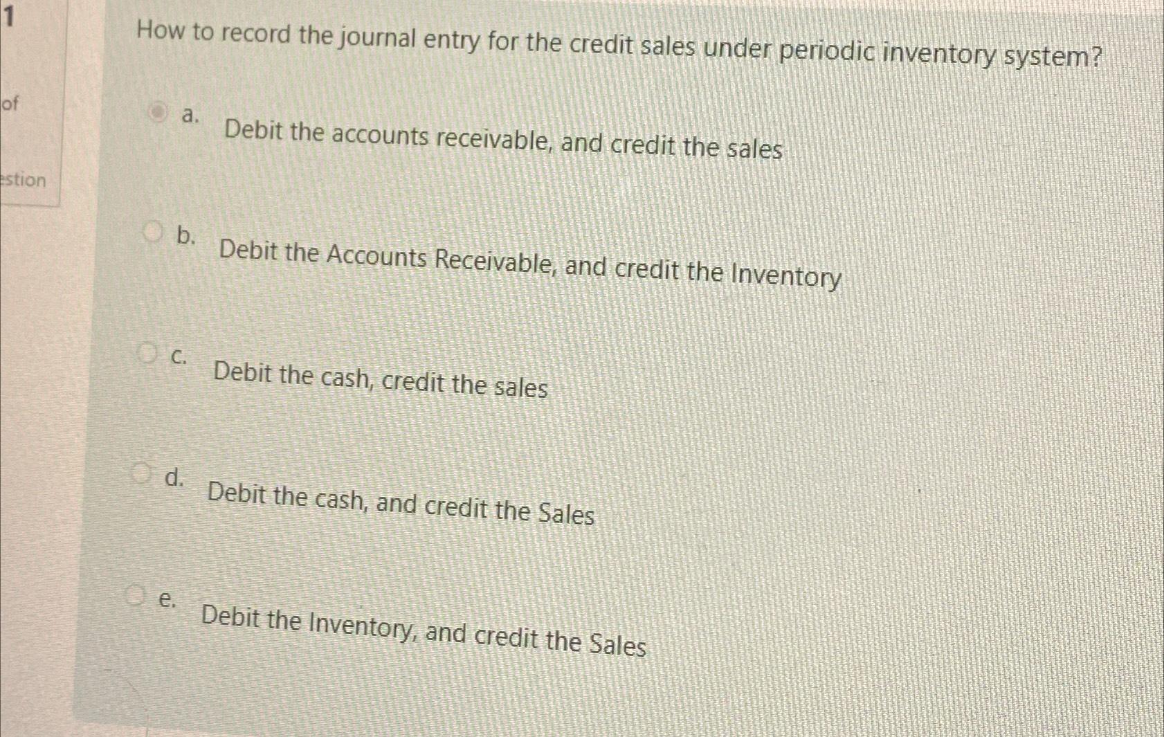 Solved How to record the journal entry for the credit sales | Chegg.com