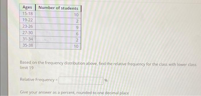 Solved based on the frequency distribution above find the | Chegg.com