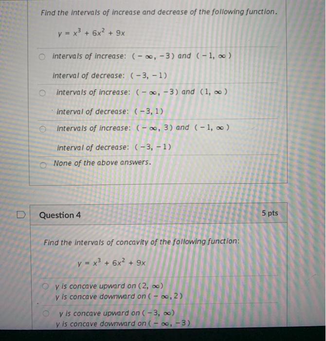 Solved Find the intervals of increase and decrease of the | Chegg.com