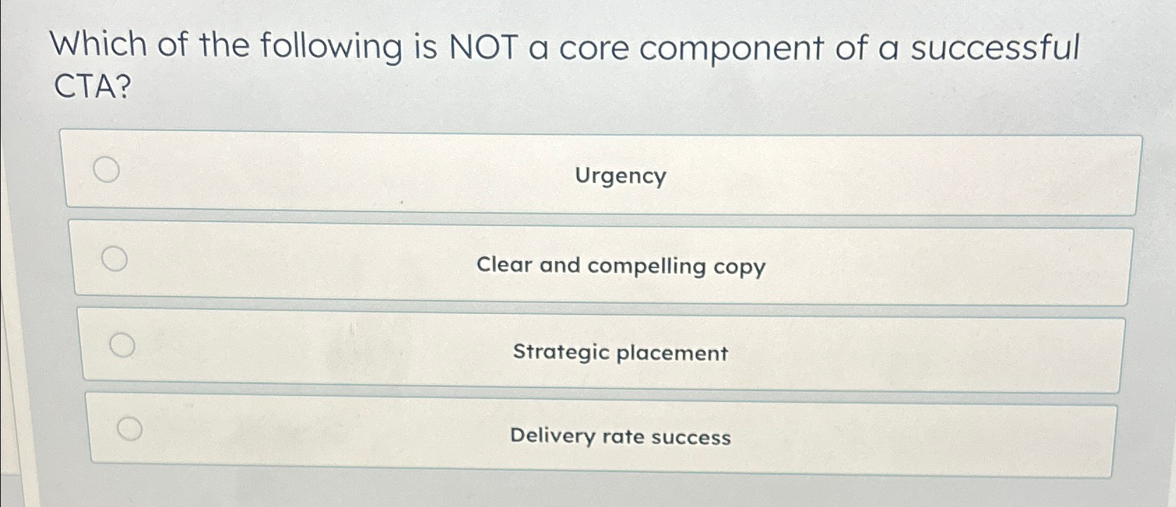 Solved Which of the following is NOT a core component of a | Chegg.com