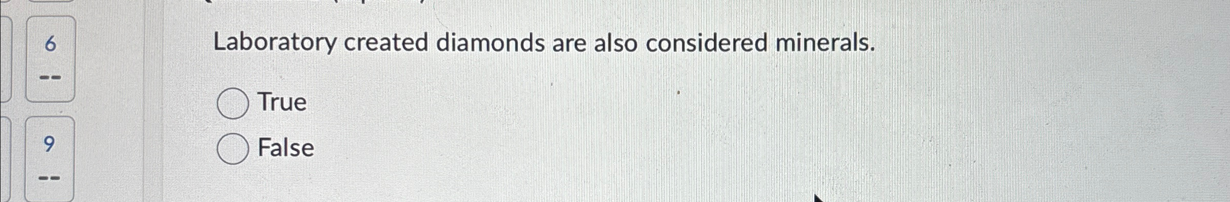Solved 6Laboratory created diamonds are also considered | Chegg.com