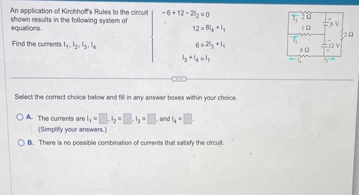 Solved An application of Kirchhoff's Rules to the circuit | Chegg.com
