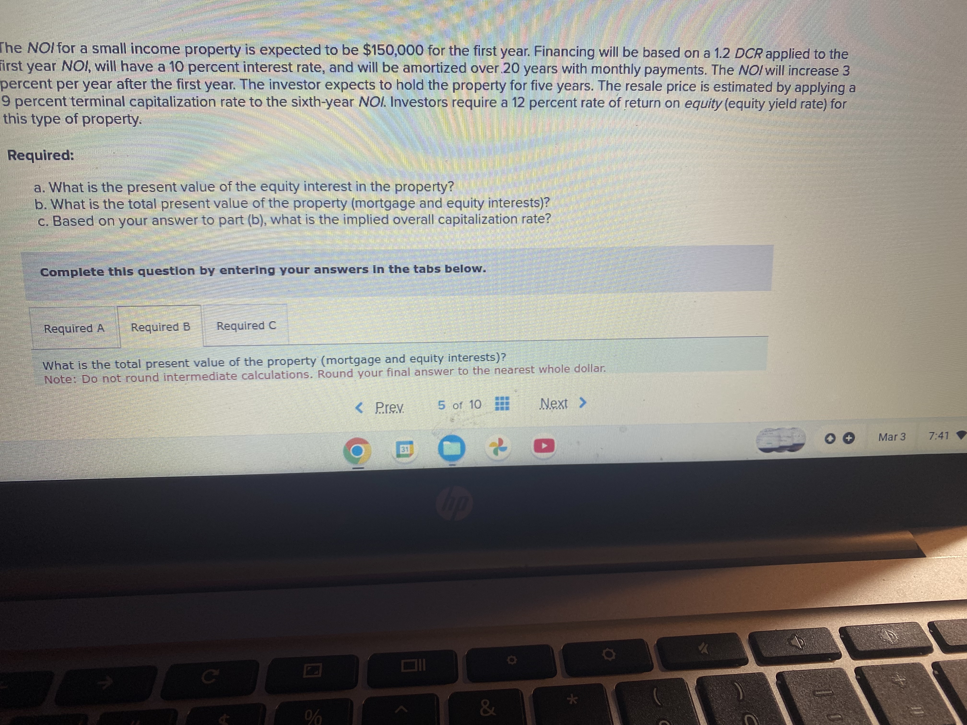 Solved Please answer the question correctly: The NOI for a | Chegg.com