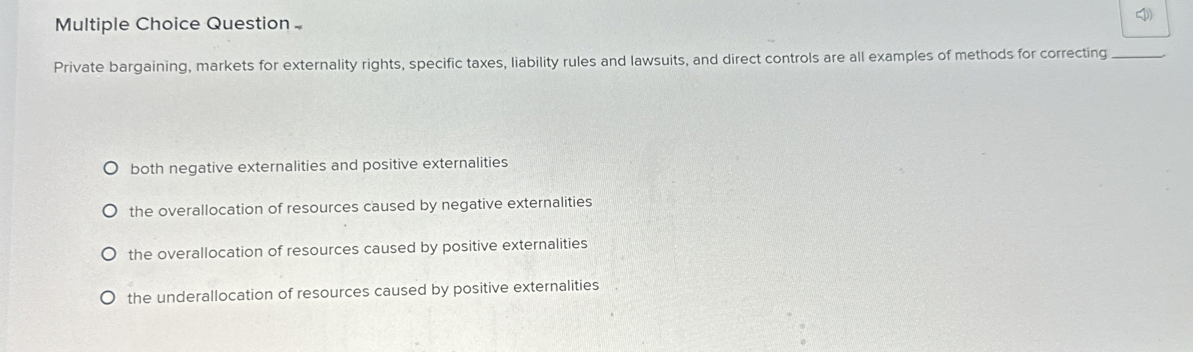 Solved Multiple Choice Question *Private bargaining, markets | Chegg.com