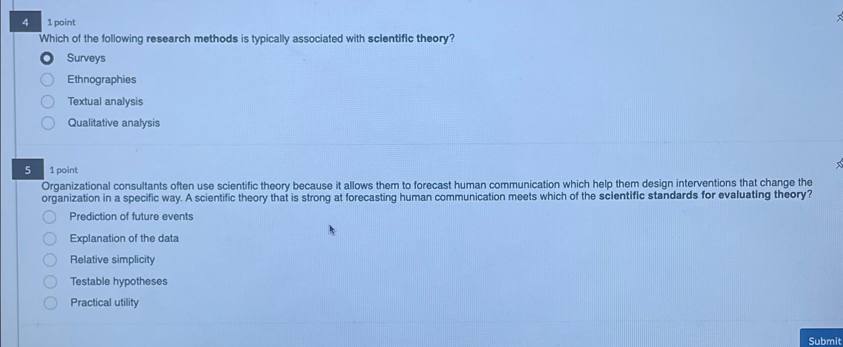 Solved 41 ﻿pointWhich of the following research methods is | Chegg.com