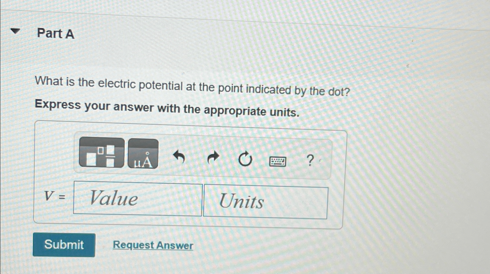 Part AWhat is the electric potential at the point | Chegg.com