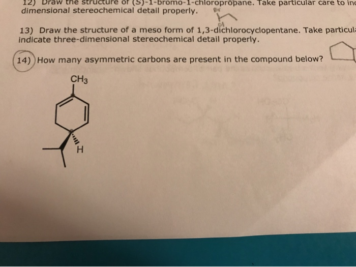 Solved 12) aw the Structure (S)-1-bromo-1-chloropropane. | Chegg.com