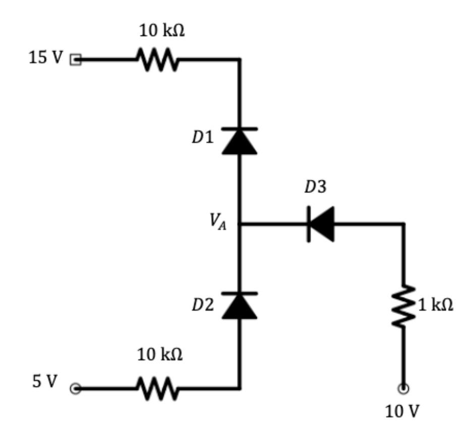 Solved Determine which diodes are on and which are off, then | Chegg.com