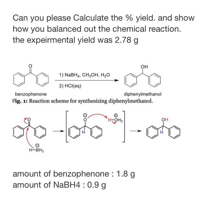 Solved the limiting reagent is NaBH4 in this reaction please | Chegg.com