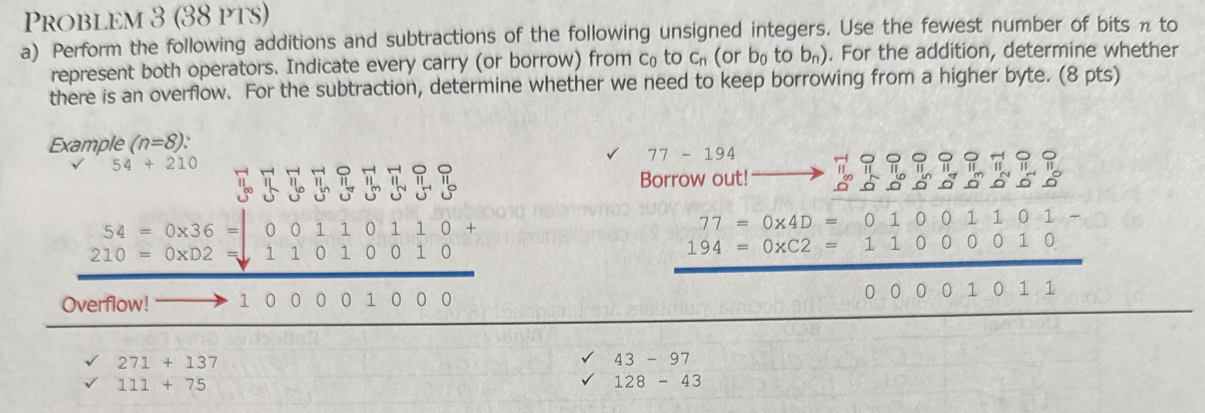 Solved PROBLEM 3 (38 ﻿PTS)a) ﻿Perform the following | Chegg.com