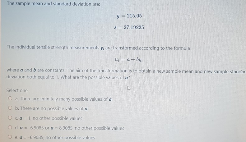 Solved The tensile strength in MPa (megapascals) measured | Chegg.com
