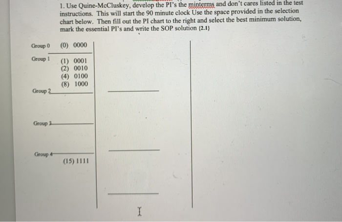 Solved The expression you are to solve using QM method is as | Chegg.com