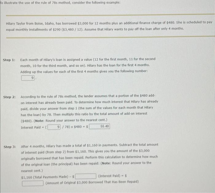 Solved 10. Applying the rule of 78 s to determine prepayment | Chegg.com