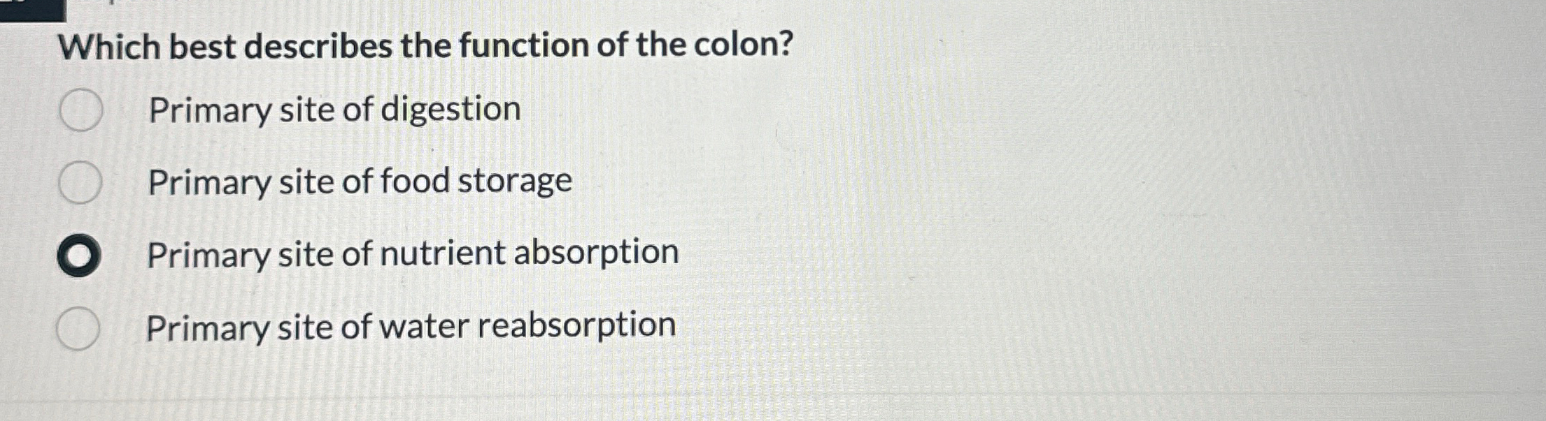 Solved Which best describes the function of the | Chegg.com