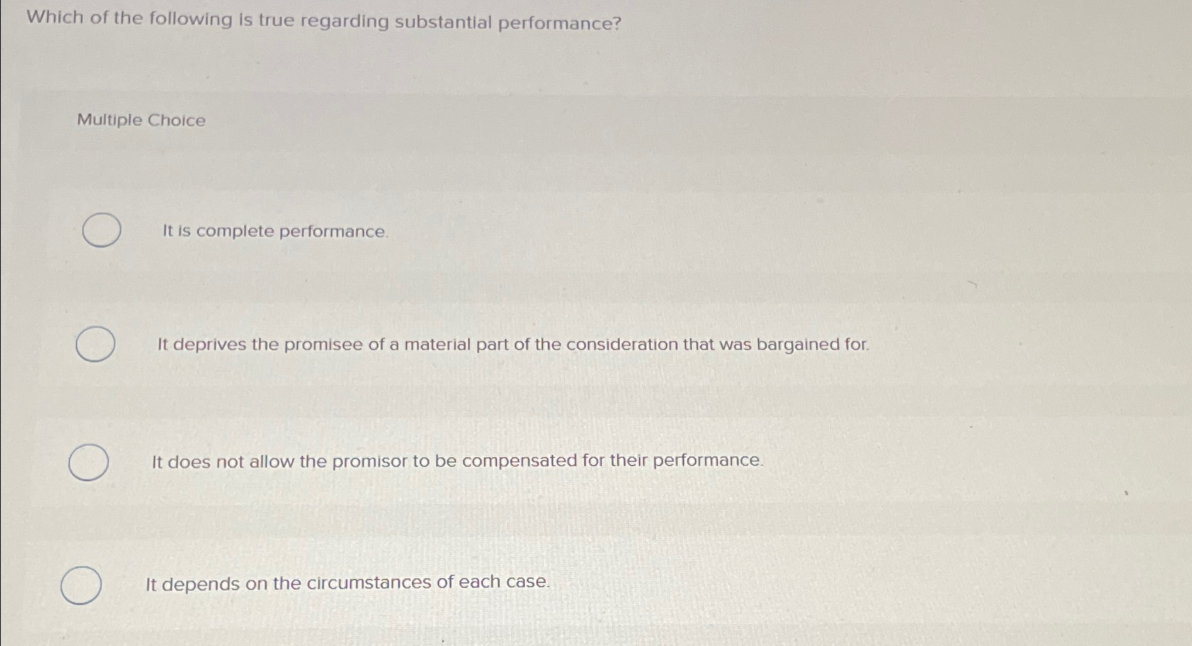 Solved Which of the following is true regarding substantial | Chegg.com