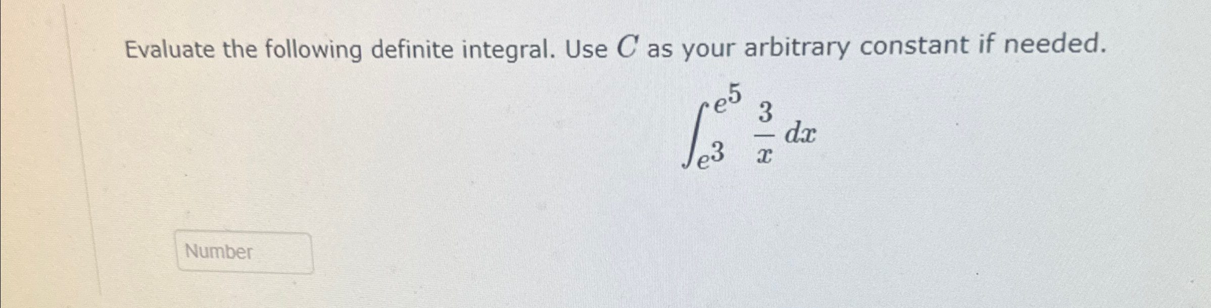 Solved Evaluate the following definite integral. Use C ﻿as | Chegg.com