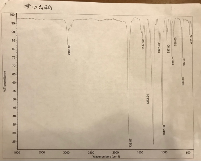 Solved Label all significant peaks for C4H8O2 in the NMR and | Chegg.com