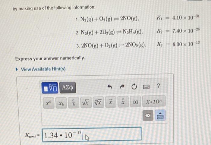 Solved by making use of the following information. 1. N2( | Chegg.com