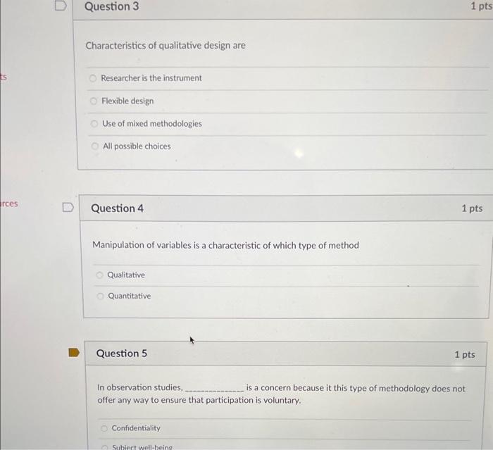 Solved Qualitative research is an example of which type of | Chegg.com
