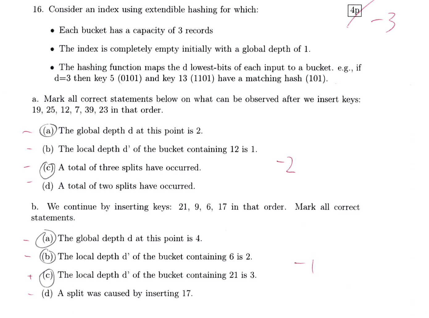 Solved Consider An Index Using Extendible Hashing For 6933