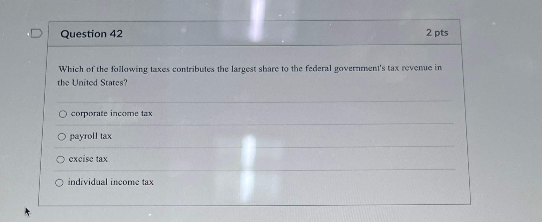 Solved Question 422 ﻿ptsWhich of the following taxes | Chegg.com