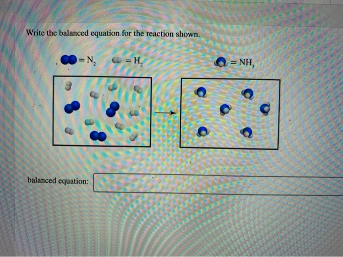 Solved Write The Balanced Equation For The Reaction Shown