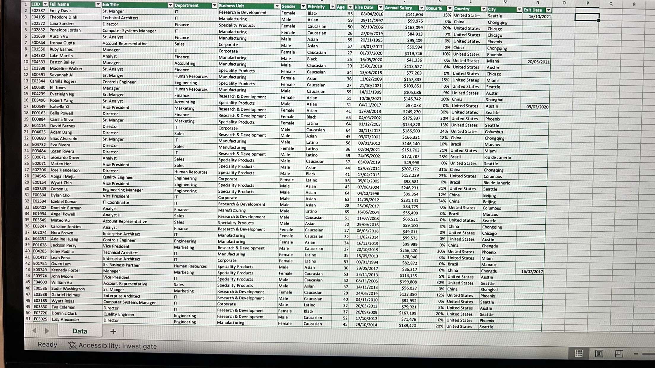 Solved In the attached (on Blackboard page) ﻿sample dataset, | Chegg.com
