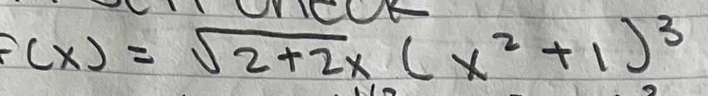 Solved f(x)=2+x2(x2+1)3 | Chegg.com