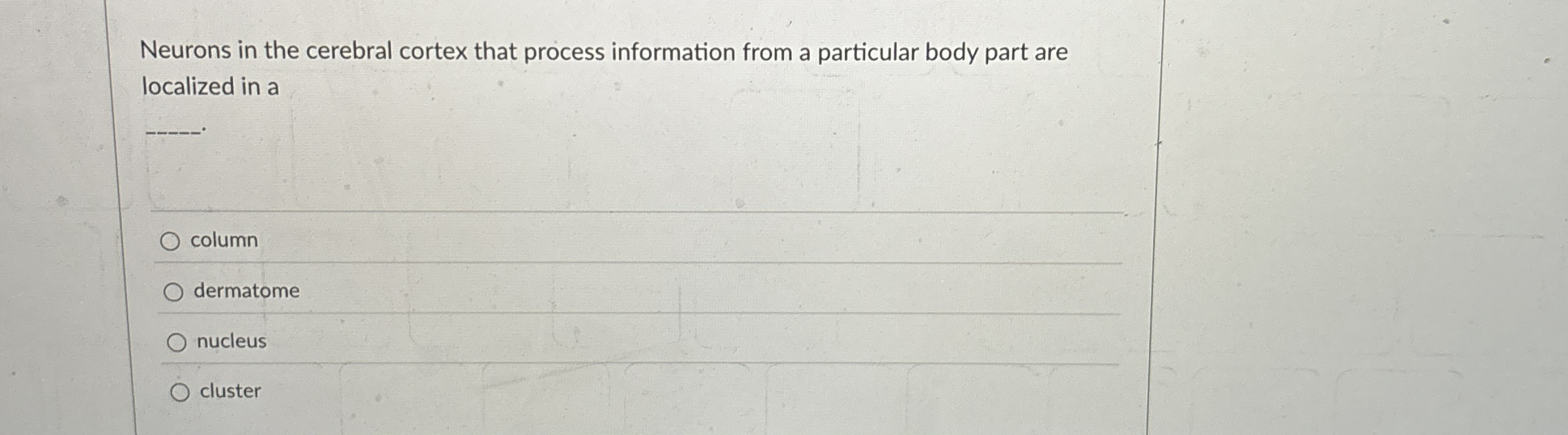 Solved Neurons in the cerebral cortex that process | Chegg.com