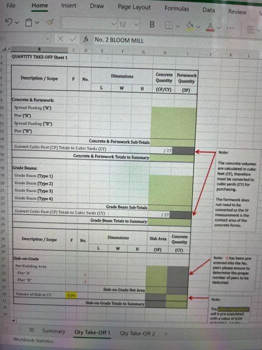 File Home Insert Draw Page Layout Formulas Data | Chegg.com