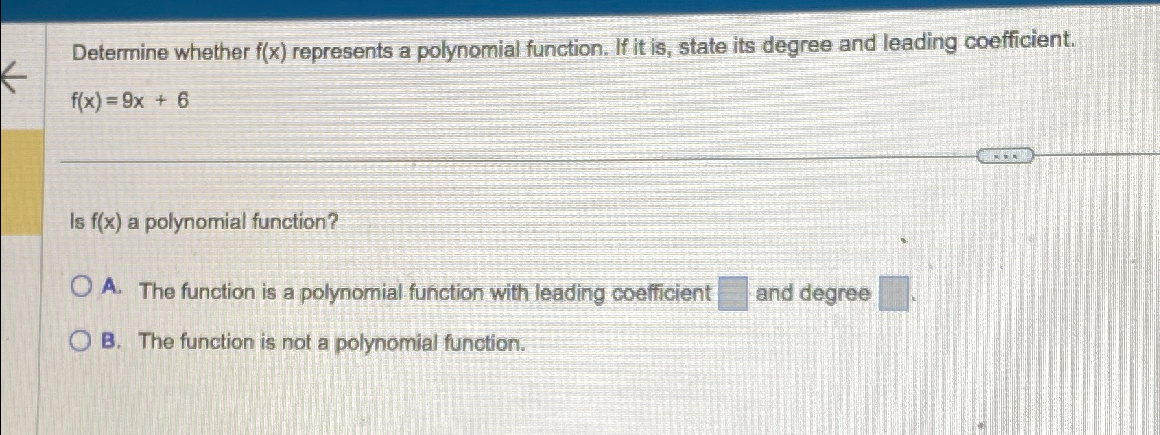 Solved Determine whether f(x) ﻿represents a polynomial | Chegg.com