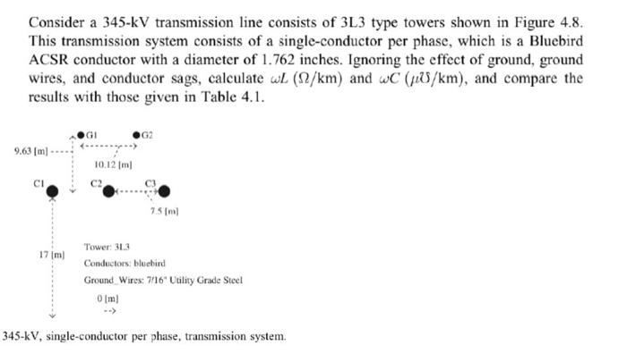Solved Consider a 345-kV transmission line consists of 3L3 | Chegg.com