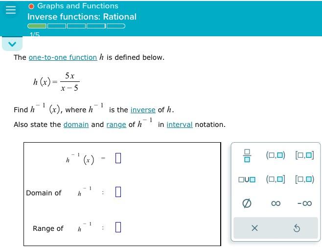 Solved Graphs And Functions Inverse Functions Rationalthe