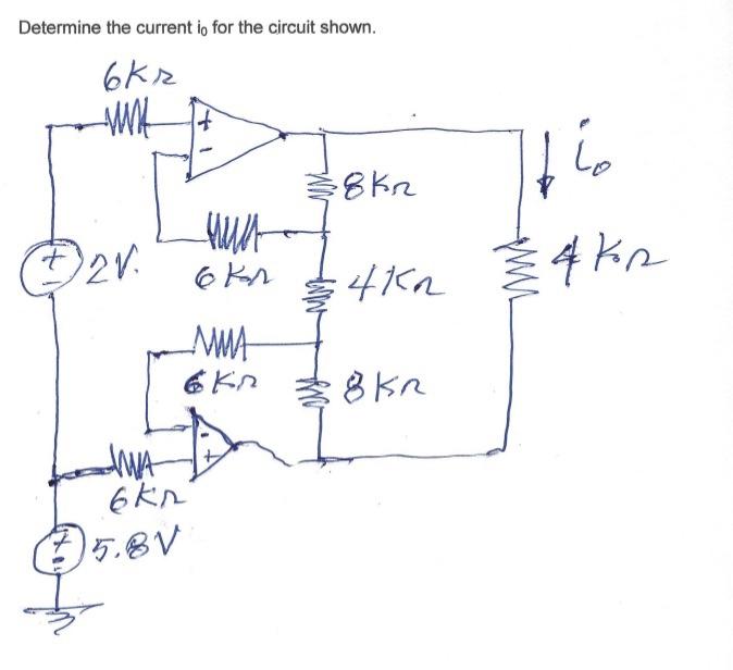 Determine the current i0 for the circuit shown. | Chegg.com