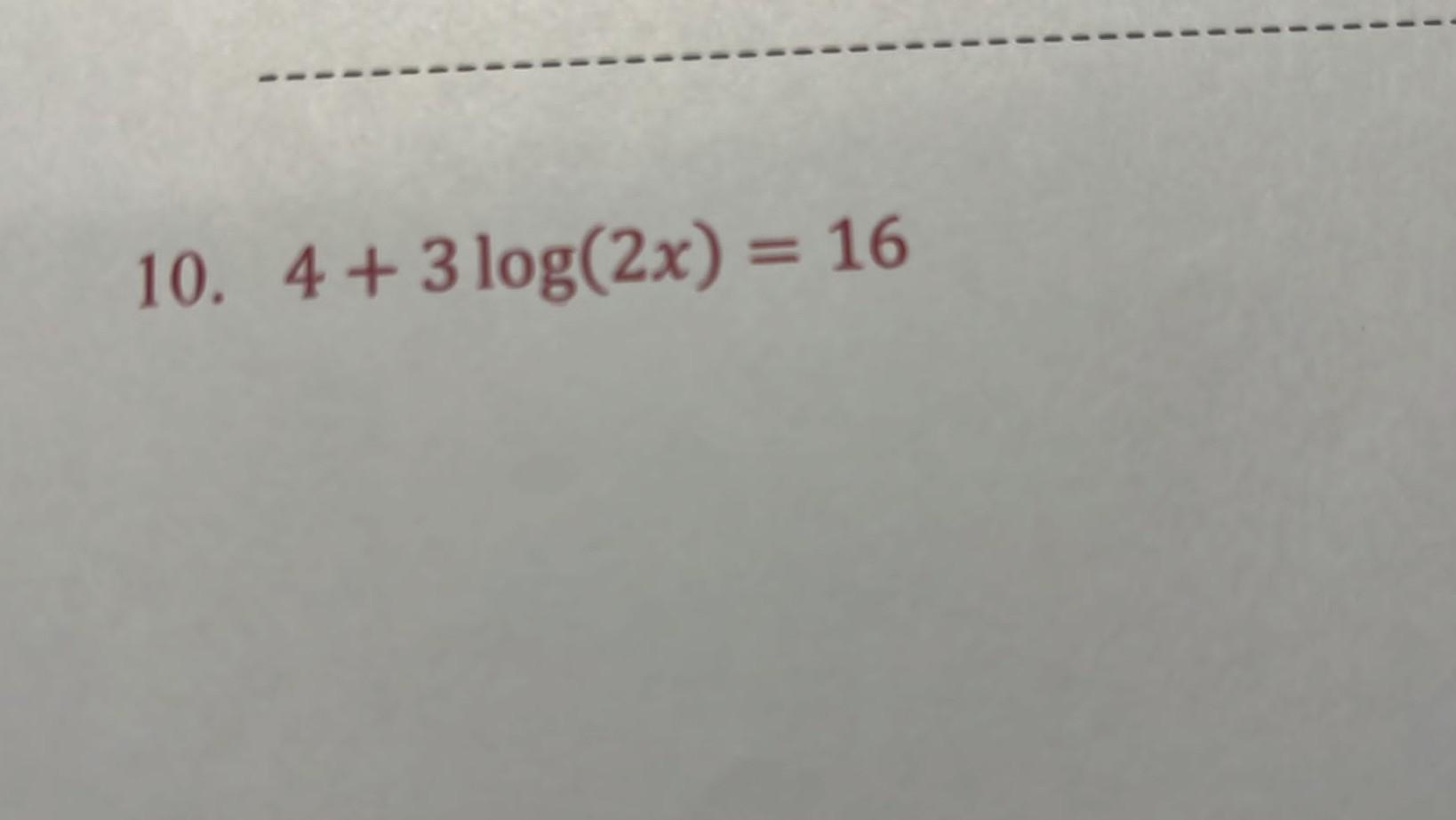 Solved 4+3log(2x)=16lnx=8 log2(25−x)=33xex+x2ex=0 | Chegg.com