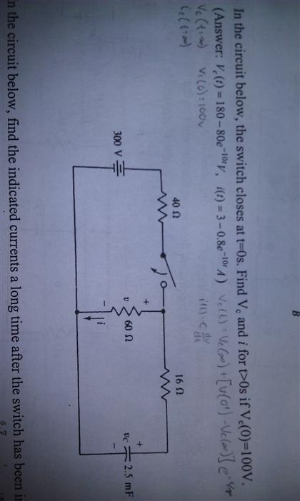 Solved In the circuit below, the switch closes at t=0s. Find | Chegg.com