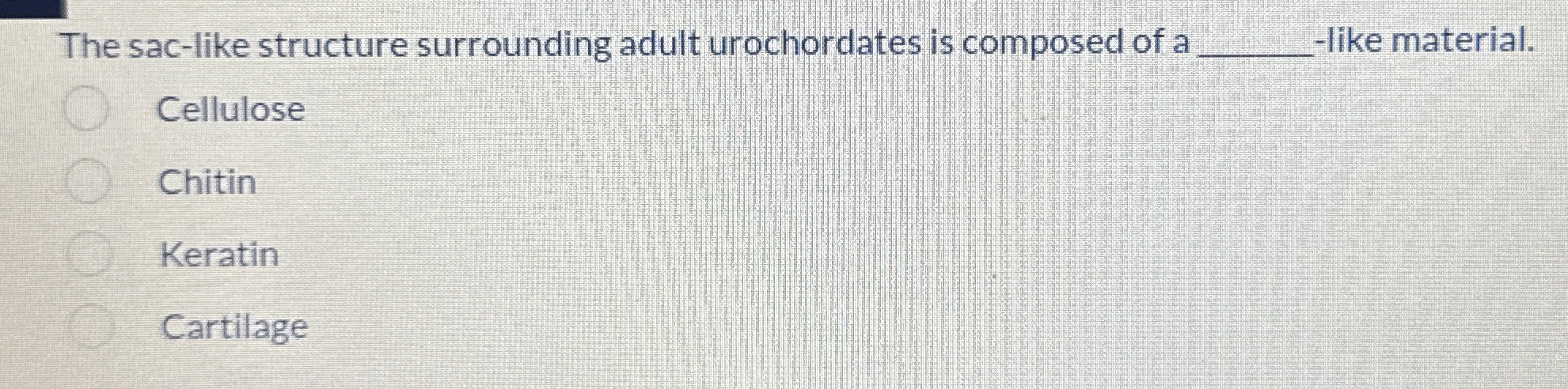 Solved The sac-like structure surrounding adult urochordates | Chegg.com
