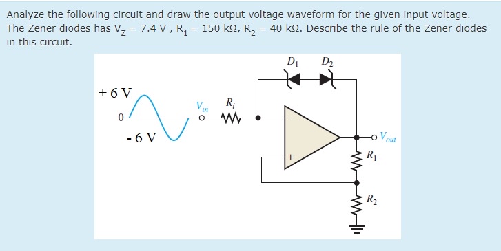 Analyze the following circuit and draw the output | Chegg.com