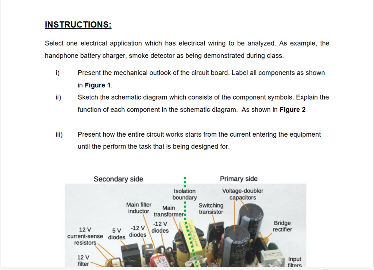 Solved INSTRUCTIONS:Select one electrical application which | Chegg.com